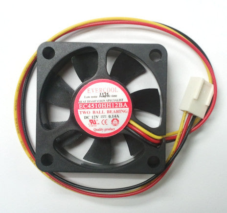 Evercool Fan 45x45x10mm Dual Ball Bearing-EC4510HH12BA – Coolerguys