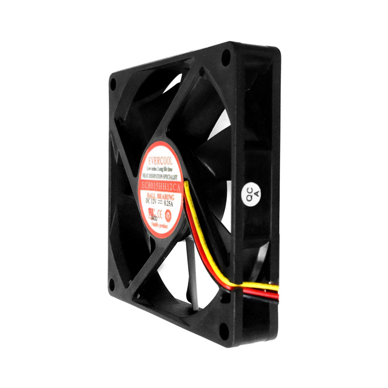 Evercool 80x80x15mm Single Ball Bearing Fan – Coolerguys