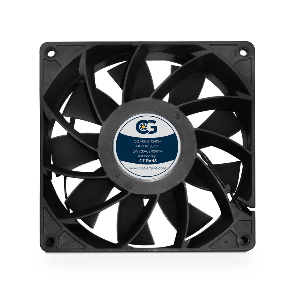 140mm High Airflow Waterproof IP67 12v Fan - Coolerguys