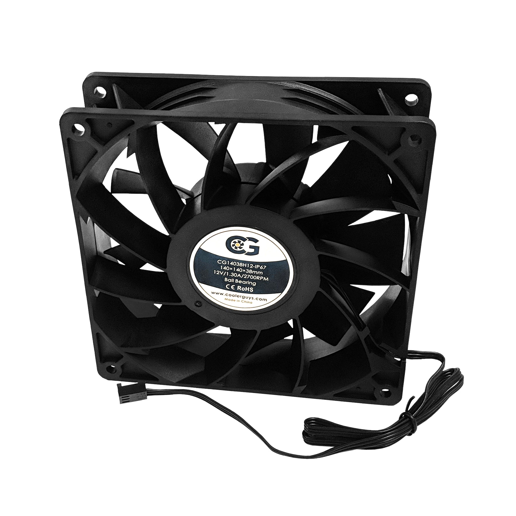 140mm High Airflow Waterproof IP67 12v Fan - Coolerguys
