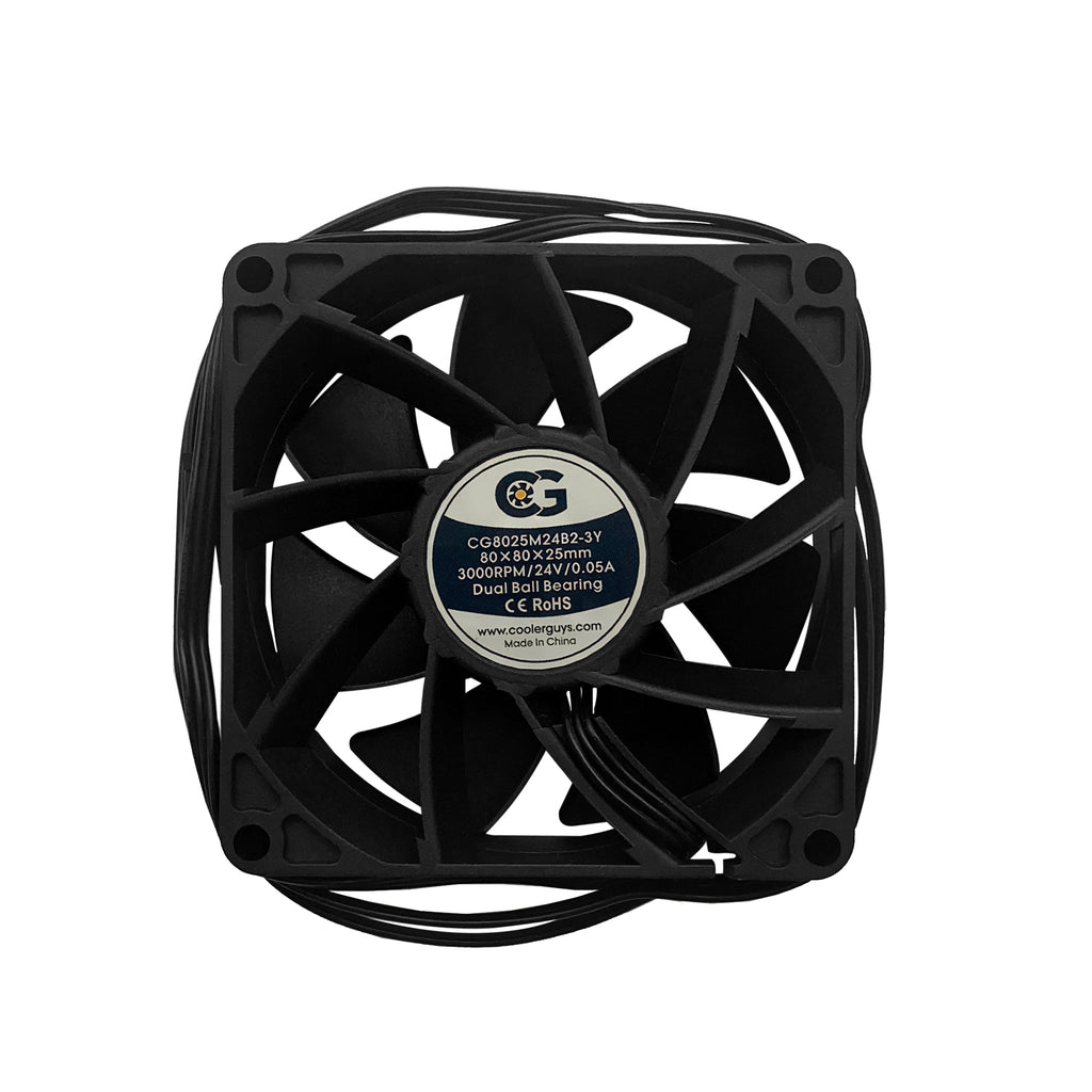 Coolerguys 80x80x25mm 24 VDC 3Pin Medium Speed Fan CG8025M24B2-3Y