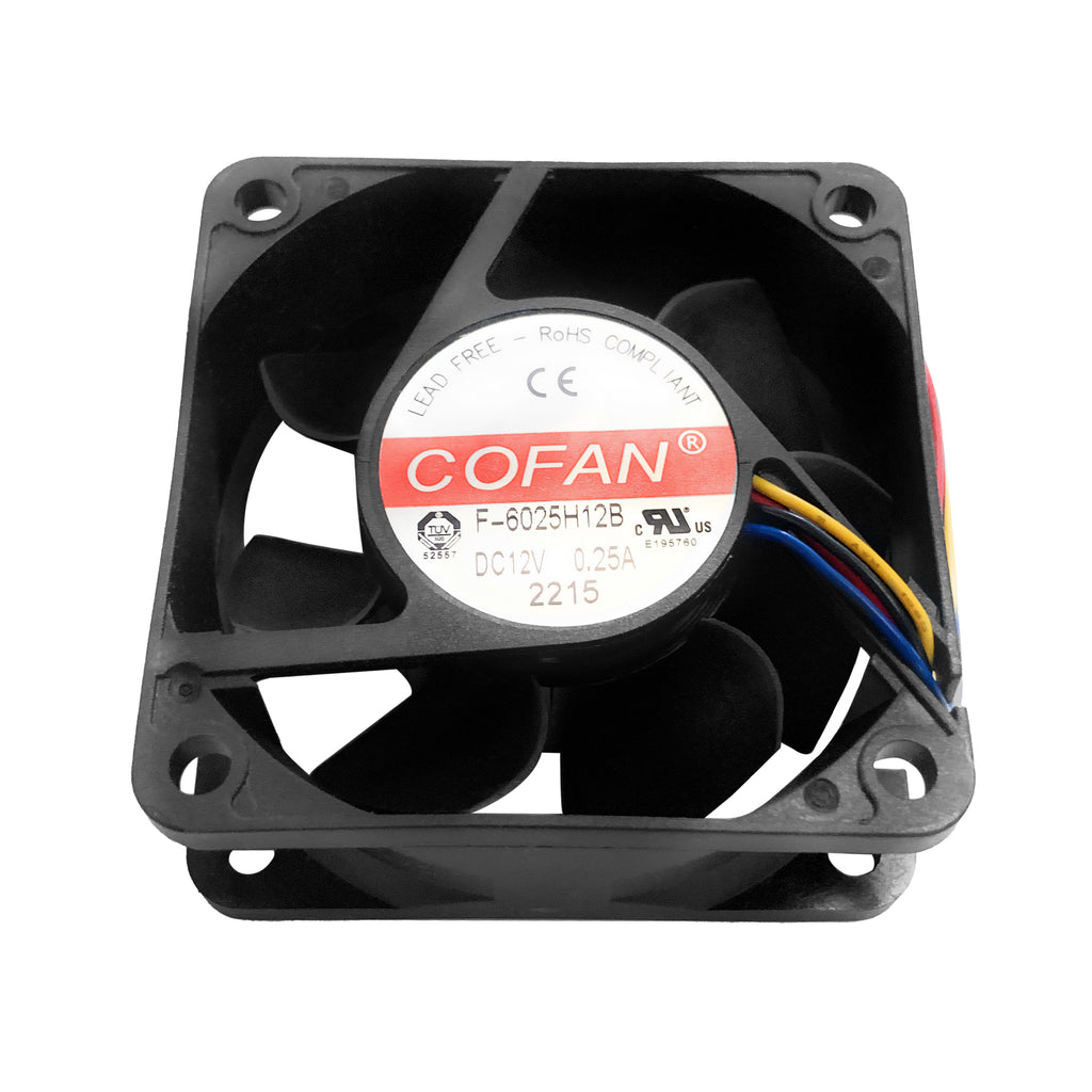 Cofan 60x60x25mm 12V DC PWM Fan F-6025H12B-04 REV 01 – Coolerguys