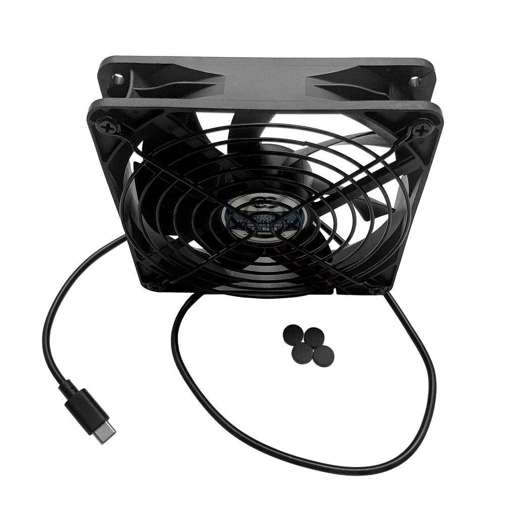 Coolerguys 120mm (120x120x25) 1200RPM USB-C Fan with Grill CG12025L05B