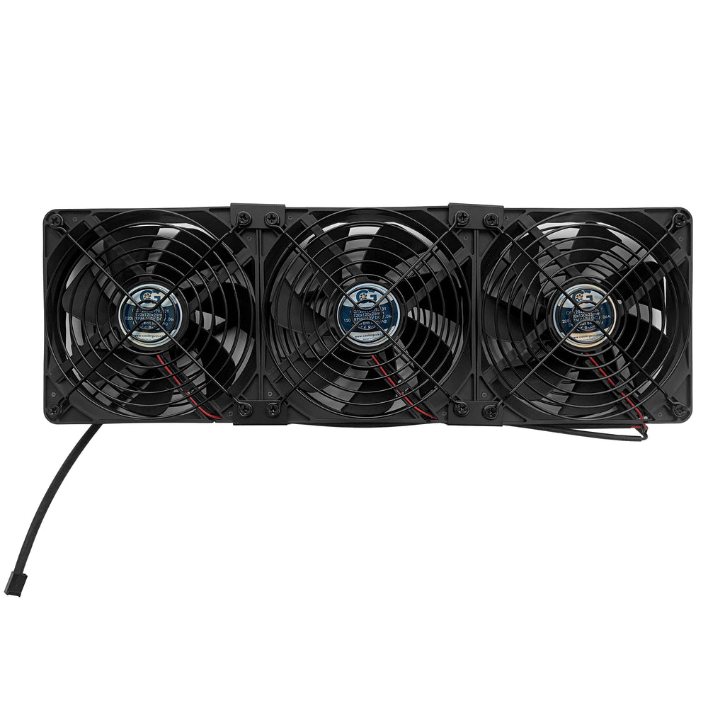 Coolerguys Pre-Assembled Triple 120mm Fan Cooling Kit, terminated into