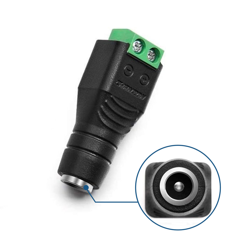 12V DC Power Connector Female 5.5mm x 2.1mm Power Jack Adapter – Coolerguys