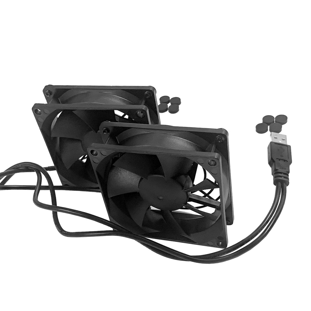 Dual 80x25mm USB Fans with Grills | Coolerguys