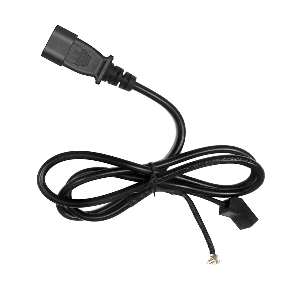 AC/EC Fan power cord with grounding screw to C14 plug - 6ft Length ...