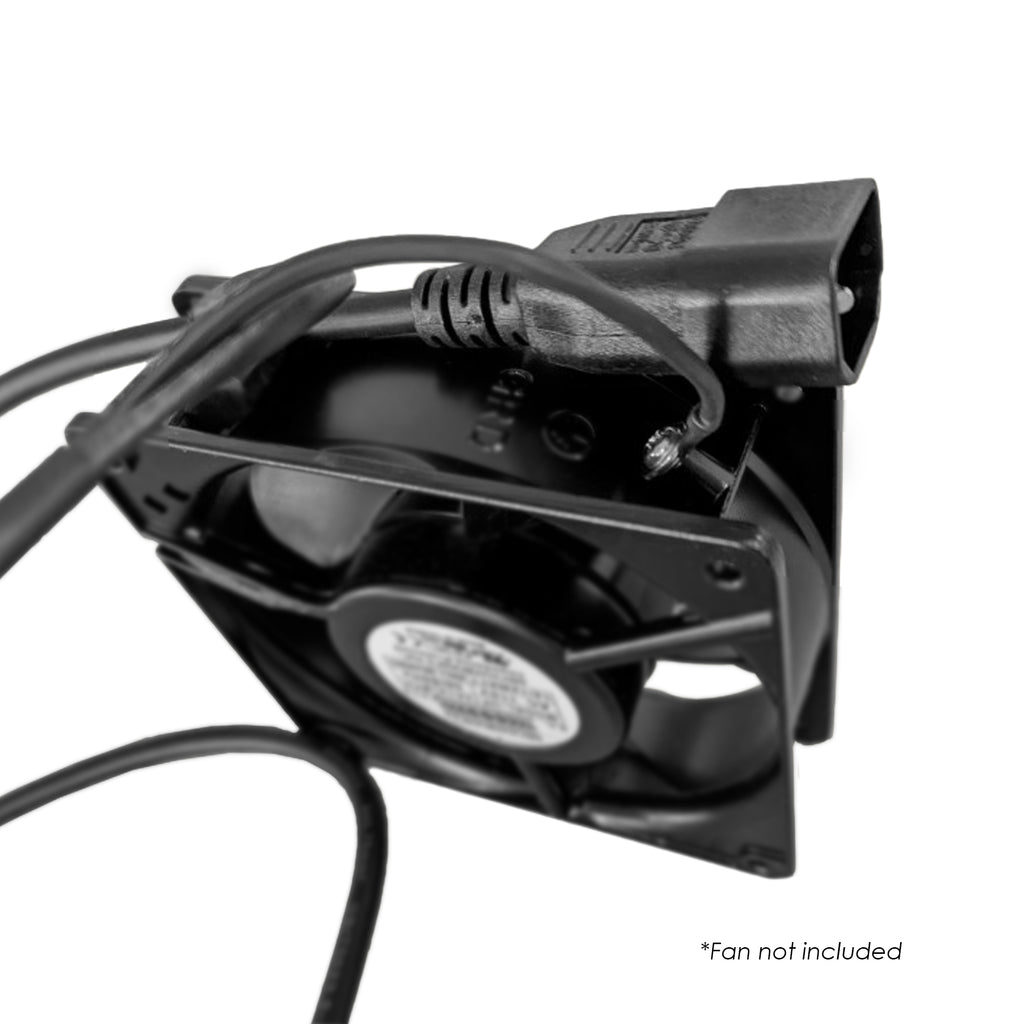 AC/EC Fan power cord with grounding screw to C14 plug - 6ft Length ...