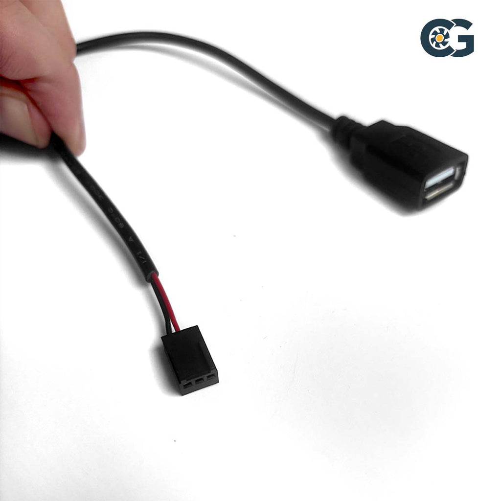 USB A Female to 3pin Male Adapter Cable 15cm-long – Coolerguys