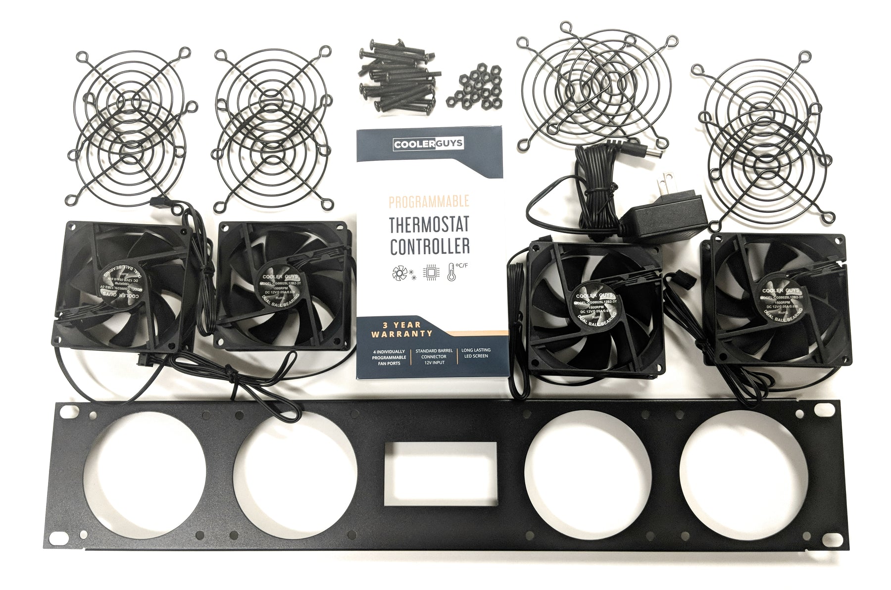 CG 2U Bracket with 80mm Fans / Programmable Fan Controller – Coolerguys