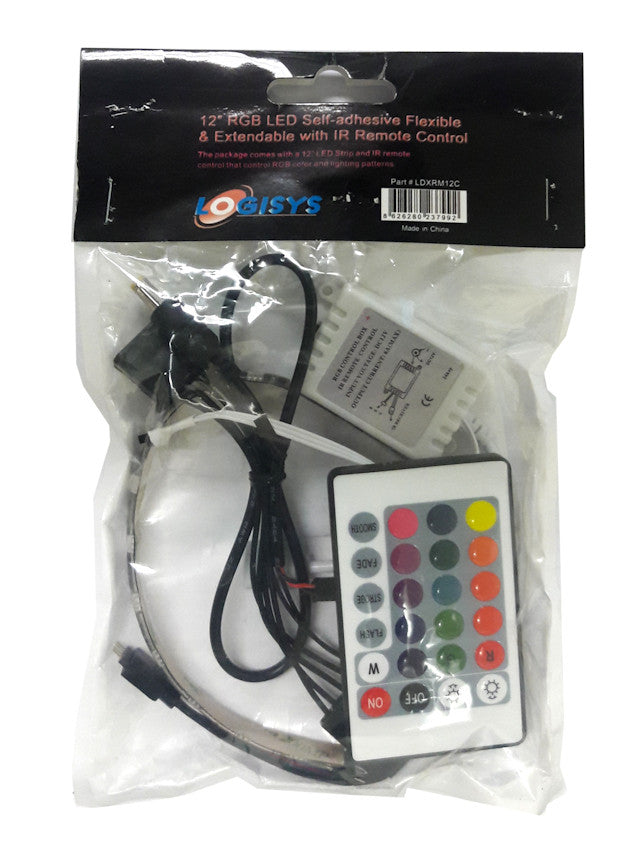 LOGISYS RGB LED Strip and IR Control #LDXRM12C – Coolerguys