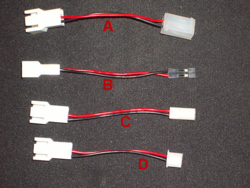 3 to 2 Pin Adapter (4) Different Styles – Coolerguys