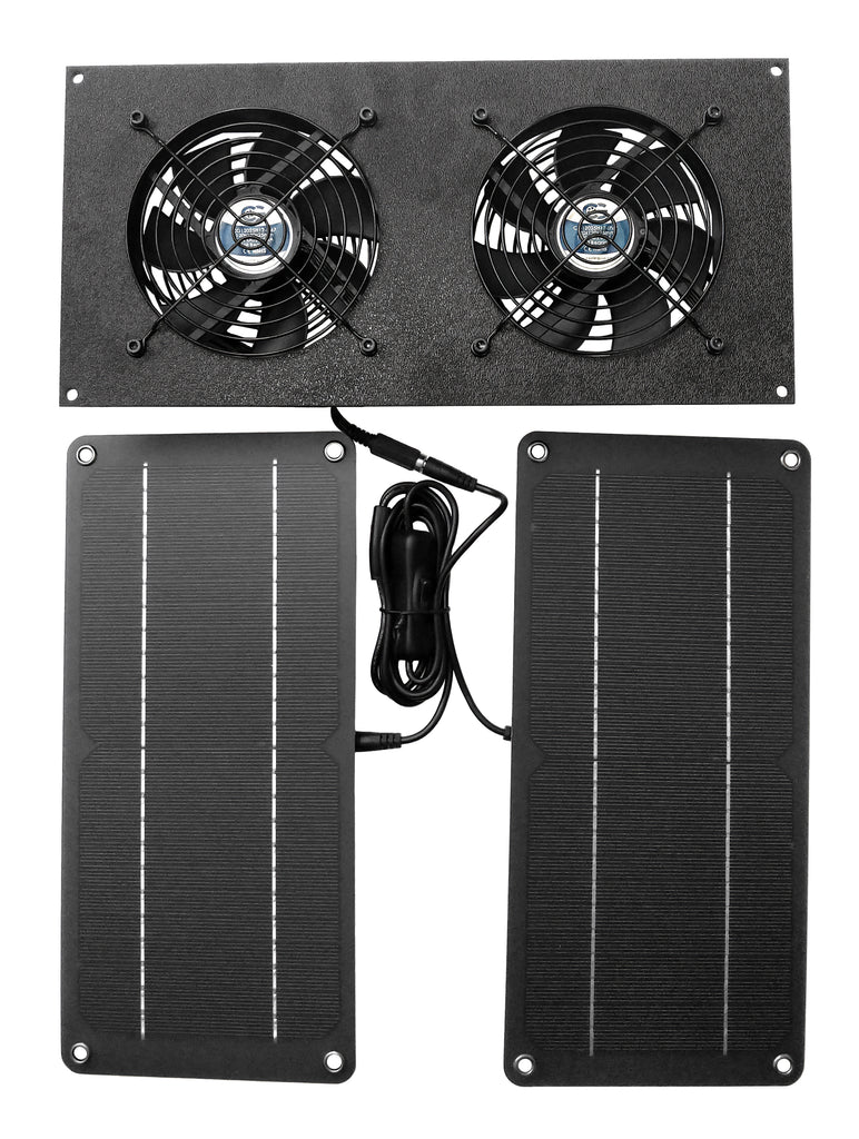 Solar Powered Dual Fan Cooling Kit - Coolerguys