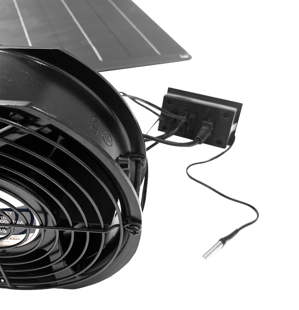 Dual Solar Powered Triple 172mm Fan Kit with Thermal Controller ...