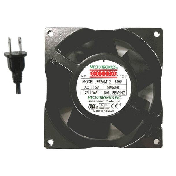 Mechatronics 92x92x38mm High Temp/Speed AC Fan UF92AM12-BTHR-F – Coolerguys