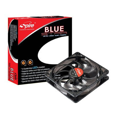 Spire Blue Star 120x120x25mm LED PWM Fan SP12025S1L4-B – Coolerguys