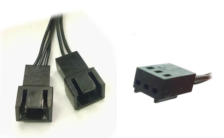3 Pin Y Splitter All Black Ribbon – Coolerguys