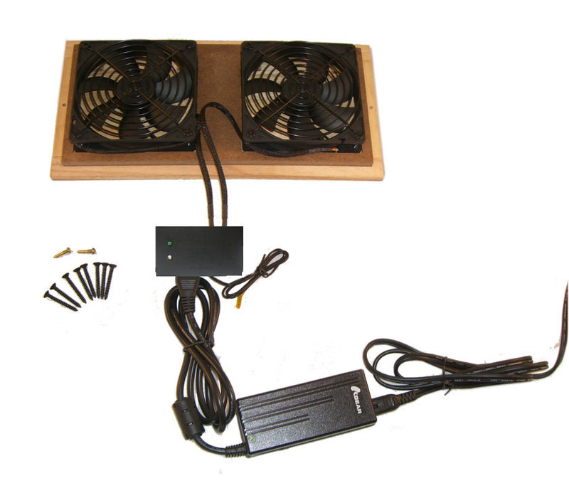 CabCool1202 Dual 120mm Fan Cooler Kit Wood Grill – Coolerguys