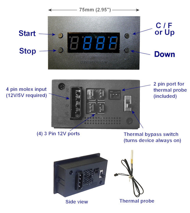 CG Cabcool1201W Deluxe Single 120mm Fan Wood Grill Cooling Kit – Coolerguys