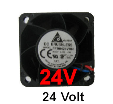Delta 40x40x28mm 24 volt fan with 3 pin connector FFB0424VHN – Coolerguys