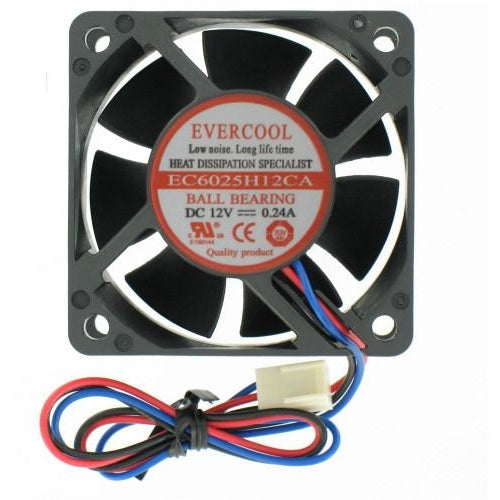Evercool 60x60x25mm High Speed 3 Pin Fan EC6025H12CA – Coolerguys