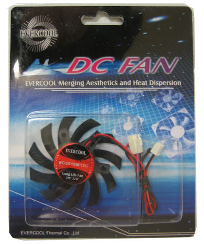 Evercool 80x80x10mm Video Card Frameless Fan VC-EC8010M12C-B – Coolerguys