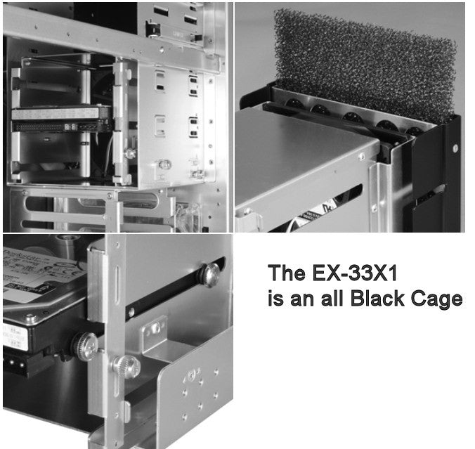 Lian Li HDD Internal Rack Mount Kit Model EX-33X1 (All Black) – Coolerguys