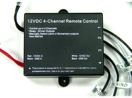 Logisys Remote Momentary 4 Channel Control Relay Switch RM04X – Coolerguys