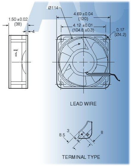 Mechatronics 120x120x38mm 230 Volt Fan UF12A23-BTMR – Coolerguys