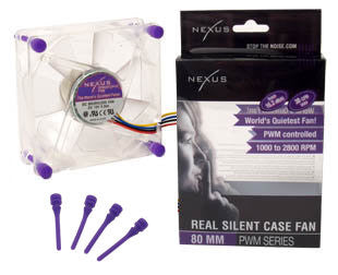 Nexus 80x80x25mm PWM Series Real Silent Case Fan – Coolerguys