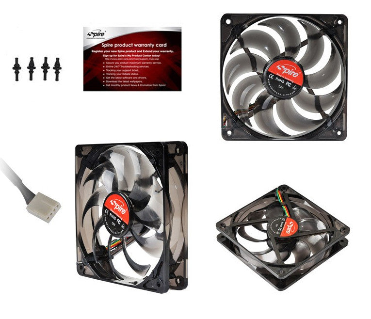 Spire Blue Star 120x120x25mm LED PWM Fan SP12025S1L4-B – Coolerguys