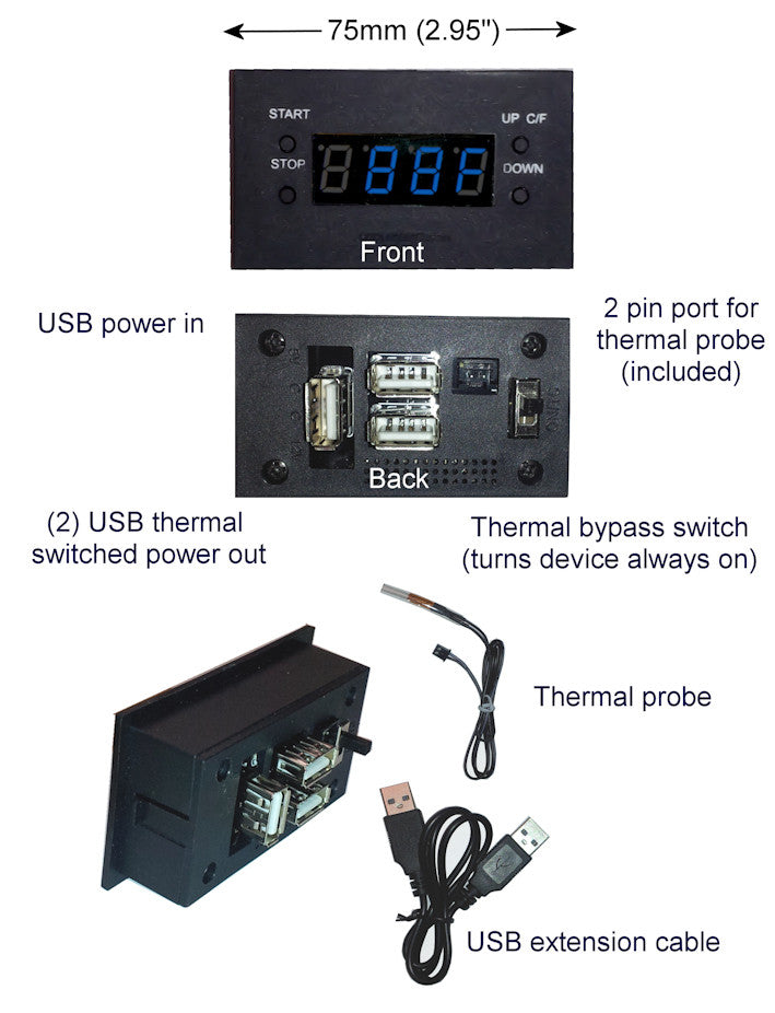 USB Powered Programmable thermal Controller with LED Display – Coolerguys